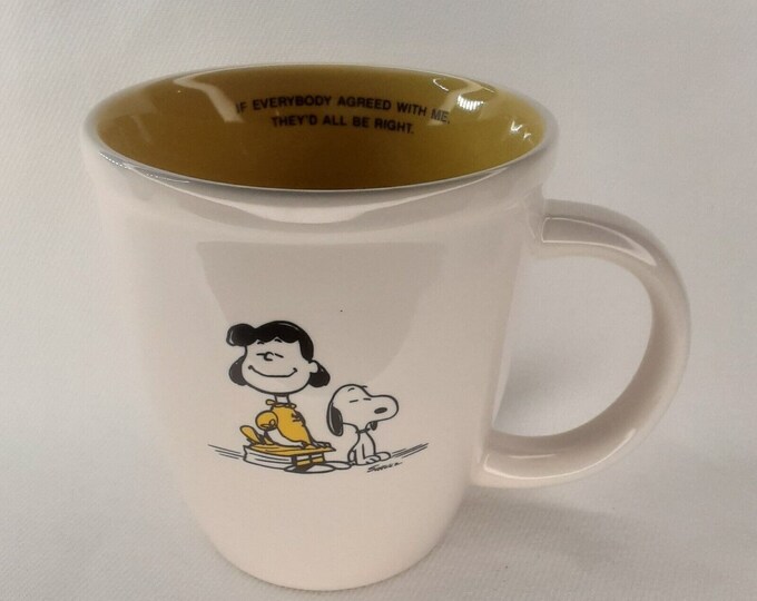 Peanuts Mug Lucy Snoopy Hallmark If Everybody Agreed With Me Unused - Etsy