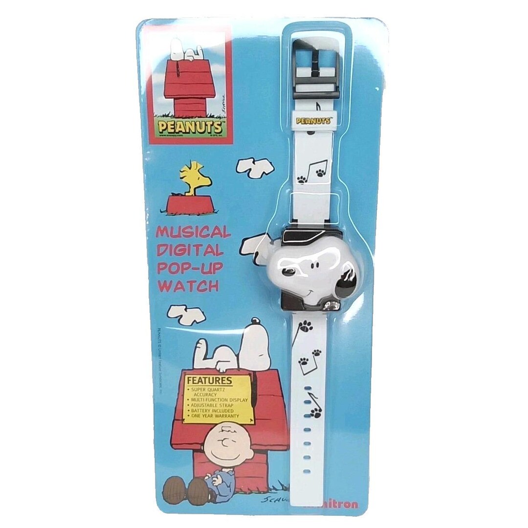Vintage Pop-up Watch Snoopy the Peanuts Gang Armitron With Packaging ...