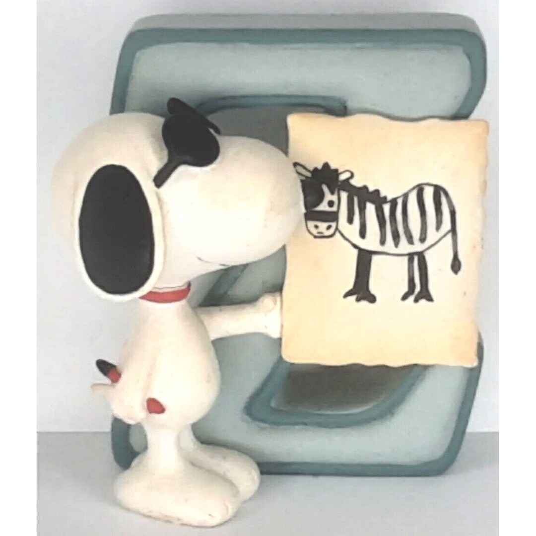 Peanuts Westland Snoopy Alphabet Letter Z for Zebra Kitschy Nursery ...