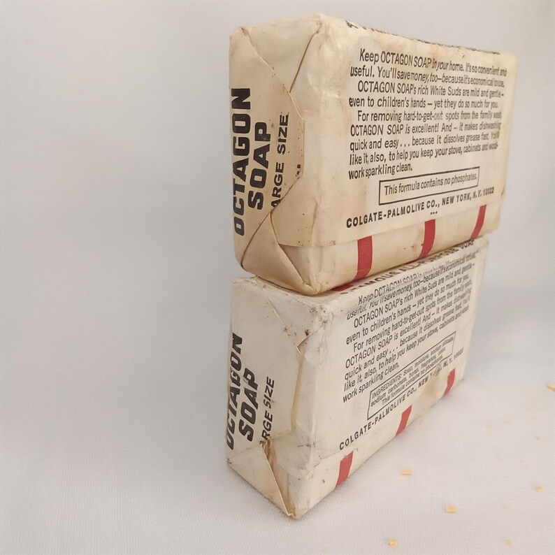 Vintage 1960s Colgate's Octagon All Purpose Soap Set (2 Sealed) - Etsy