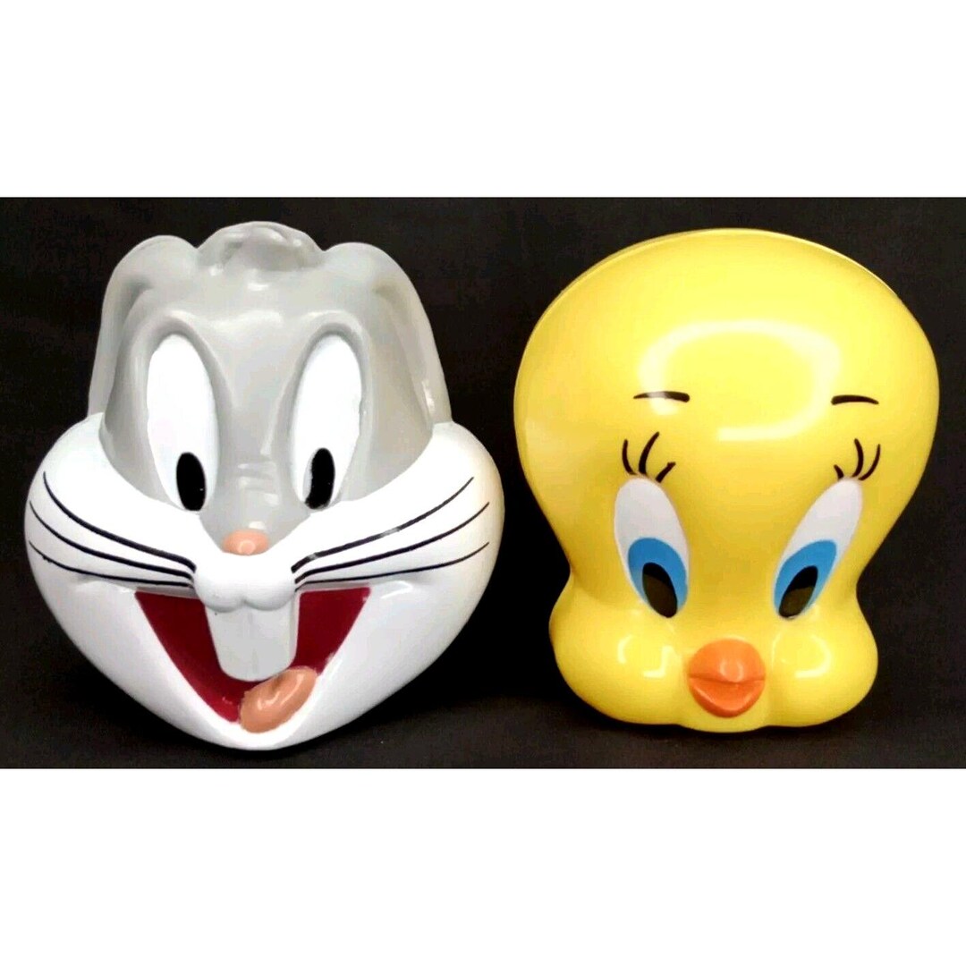 Looney Tunes Bugs Bunny Tweety Bird Candy Container Set of 2 Fun Design ...