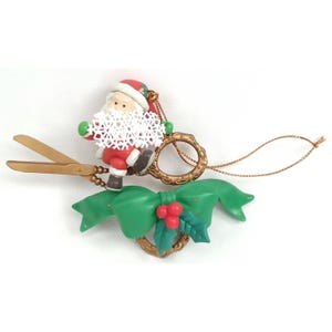 Santa Ornament With Scissors - Etsy