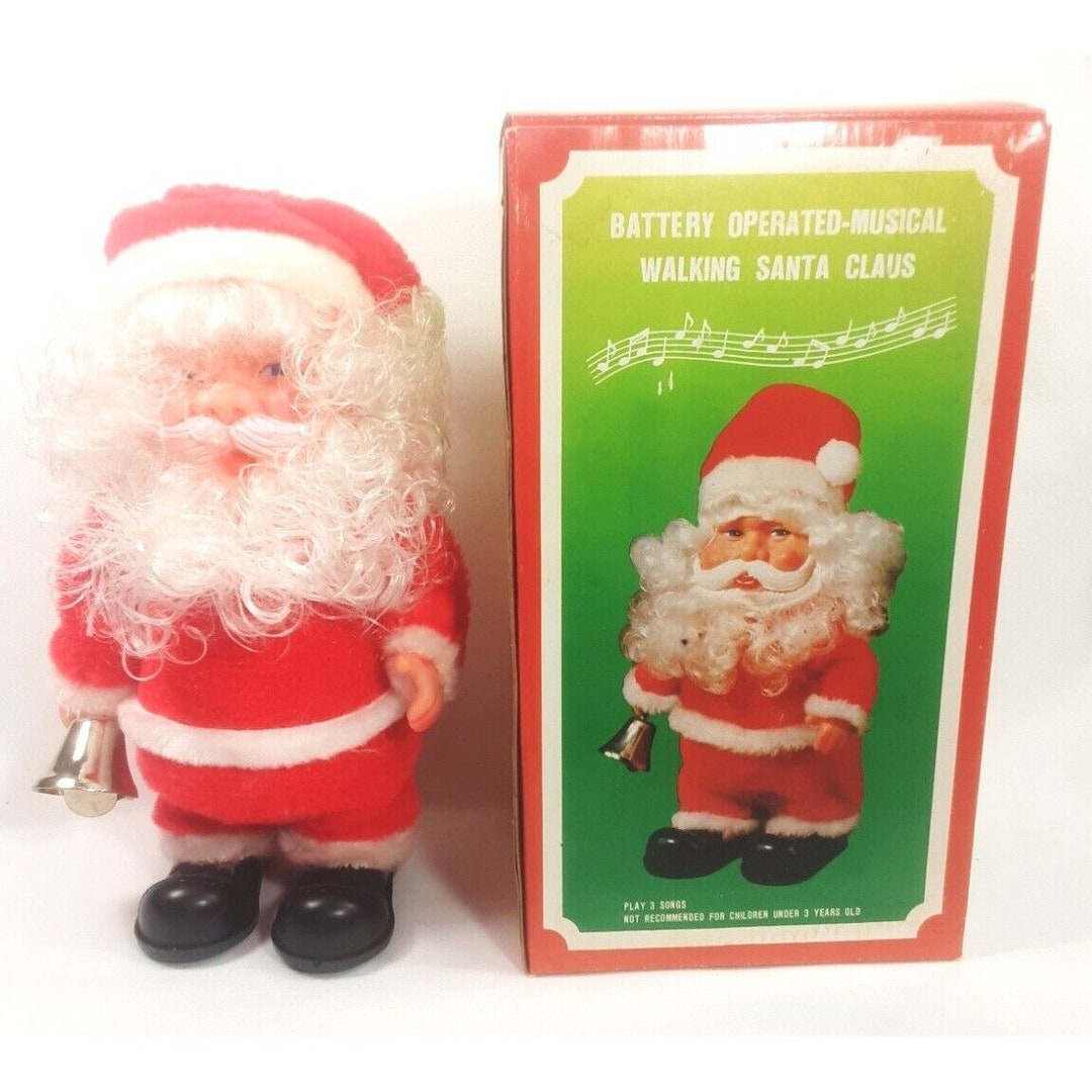 Christmas Santa Claus Battery Operated With Original Box Vintage ...