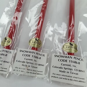 Christmas Snowman Pencil Current Set of 3 Sealed Old Stock Holiday ...