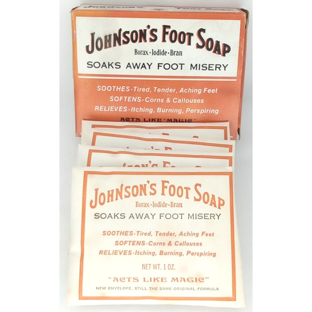Johnson's Foot Soap Original Box 1950s Old Stock Advertisement Rare for ...