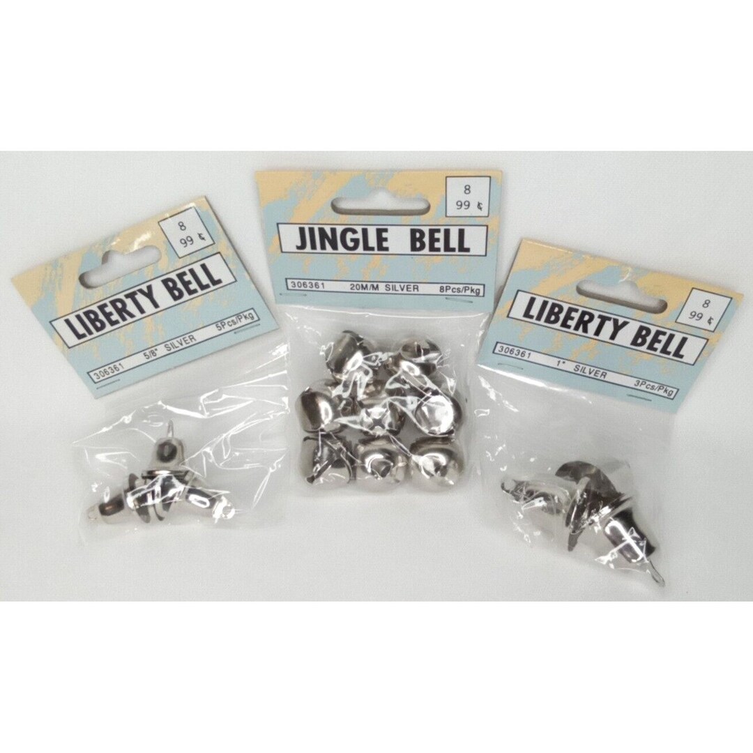 Vintage 1980s House of Fabric Christmas Bell 10 Piece Set of 3 Packages ...