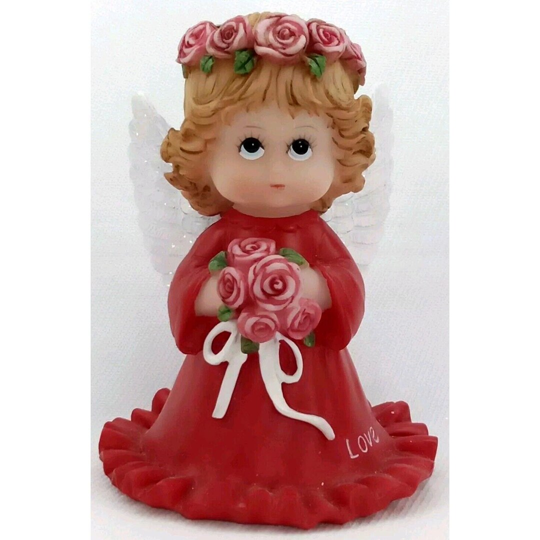 Vintage Valentine's Day Decoration Angel Holly Babes Morehead Enesco ...
