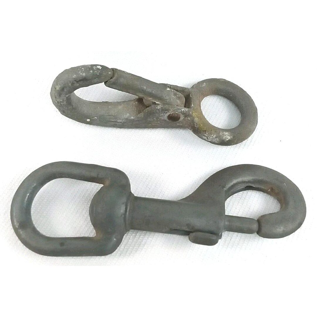 MCM Fastener Tool Set of 2 Metal Trigger Snap & Swivel Snap Hook 1950s ...