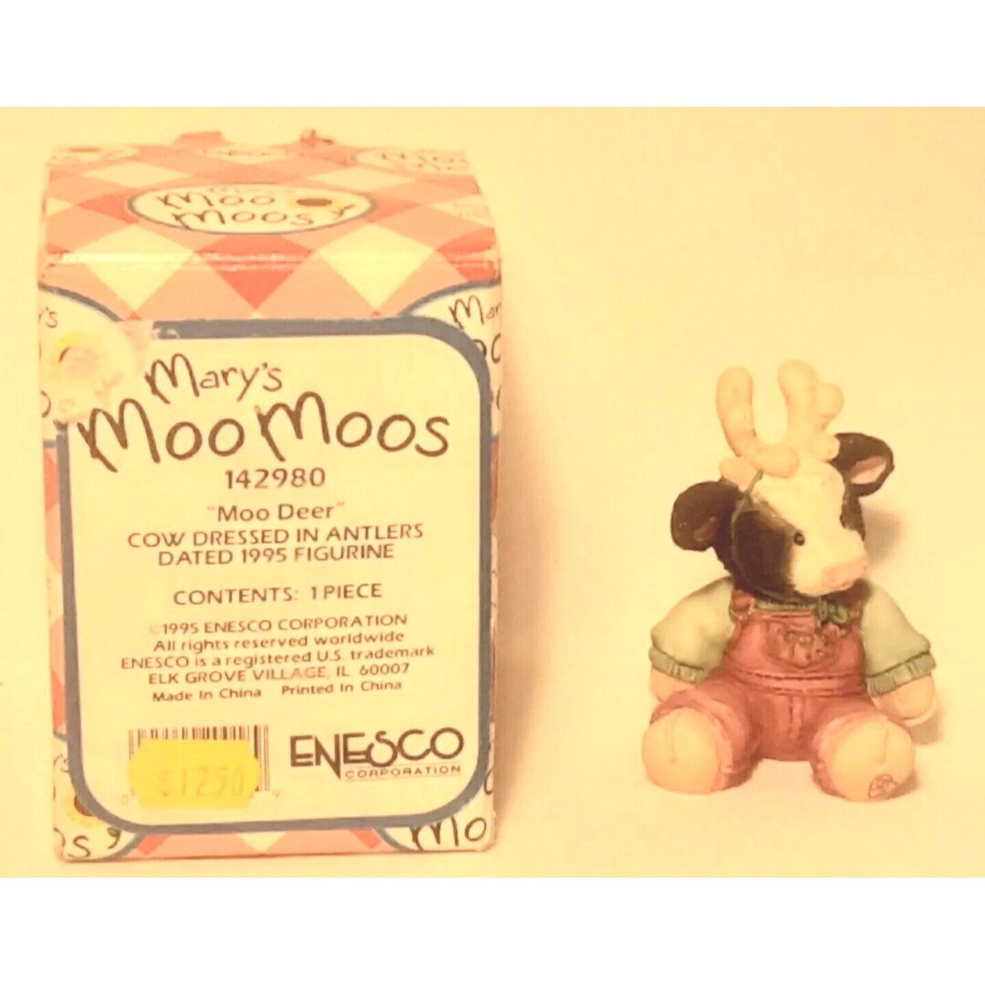 Mary's Moo Moos Moo Deer Resin Figurine With Box Rare Vintage Home ...