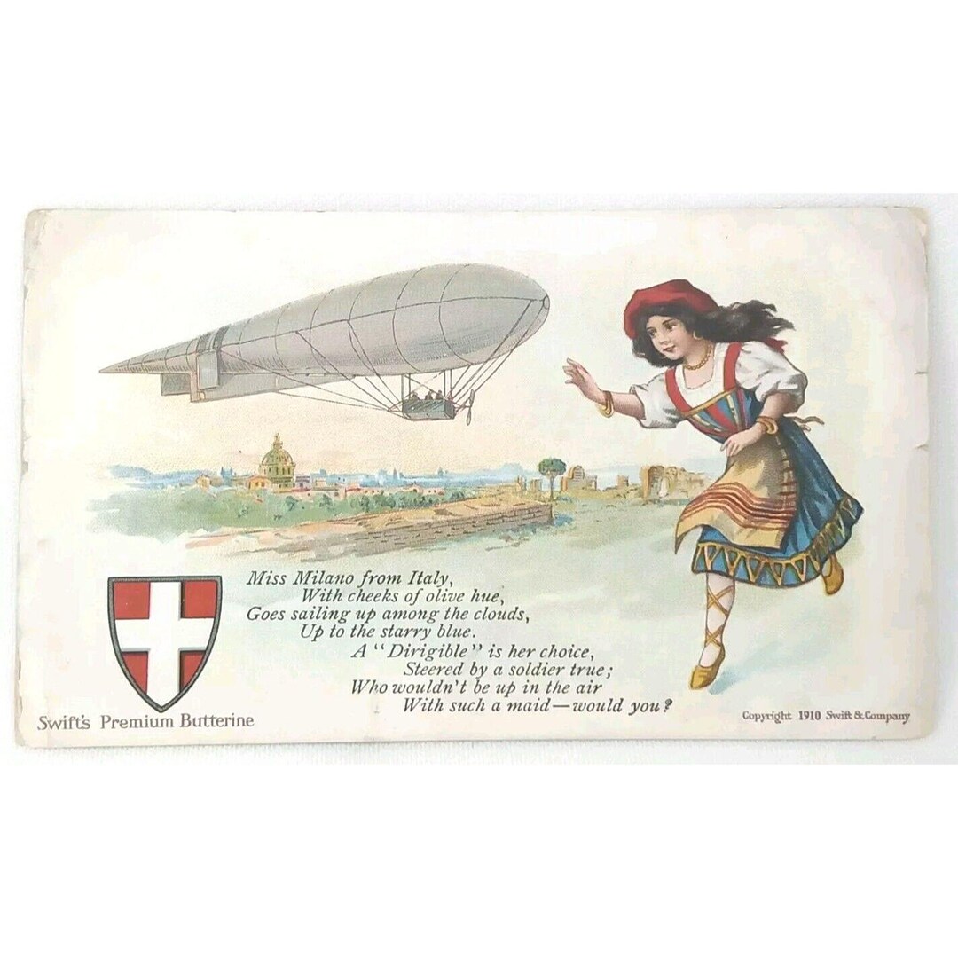 Swift's Premium Butterine Advertisement Post Card Unused Copyright 1910 ...