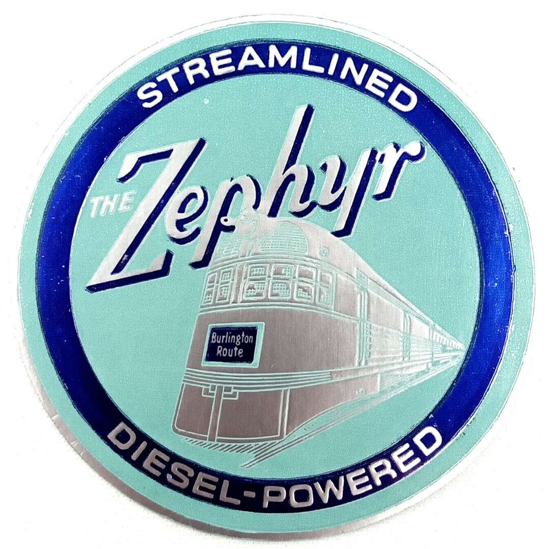 The Zephyr Burlington Route Streamlined Diesel Powered 1930s Railway ...