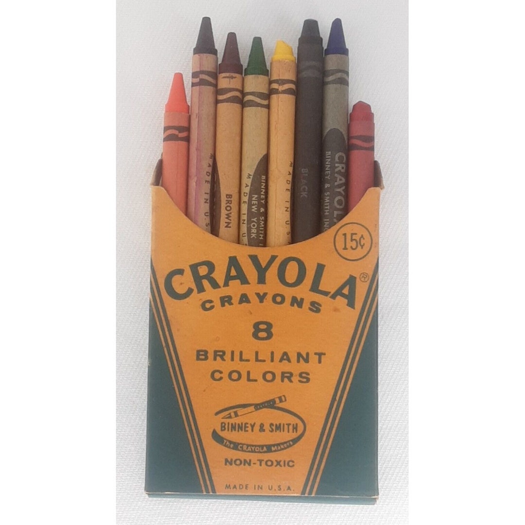 Crayola Crayons Binney & Smith No. 8 Crayons 8 Brilliant - Etsy
