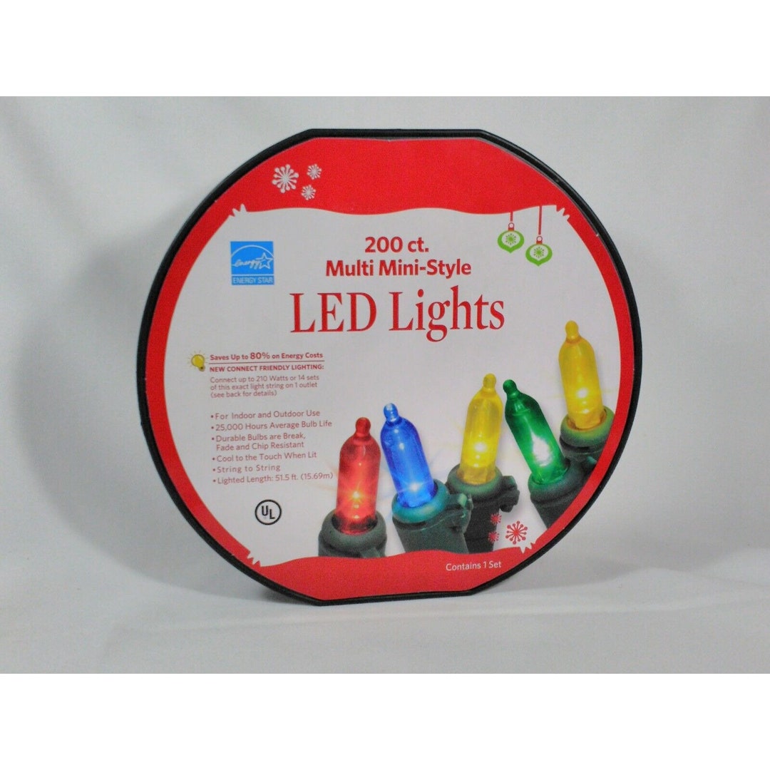 Christmas Lights 200 Count Multicolor Mini Style LED Lights ...