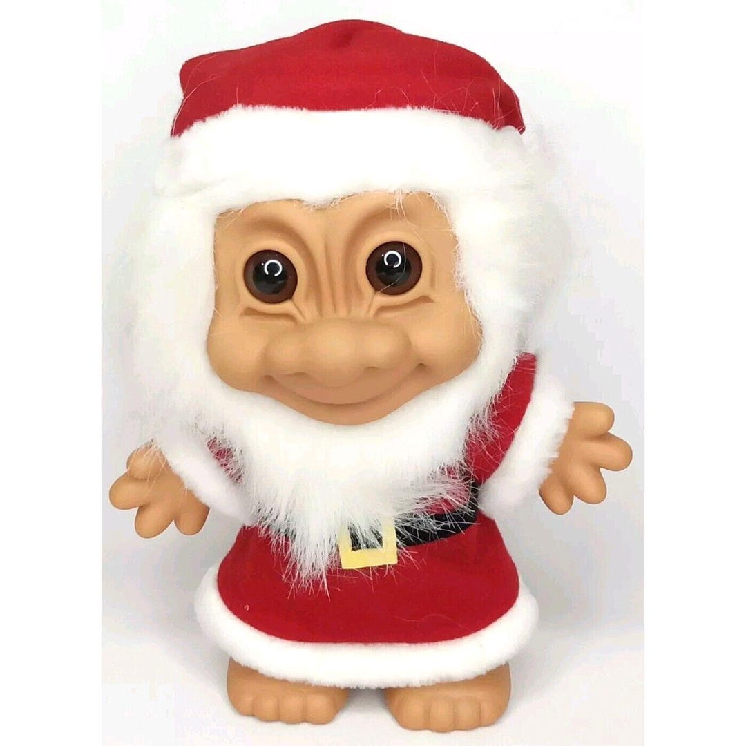Christmas Santa Claus Troll Doll Russ Berrie 1990s Holiday Decor - Etsy