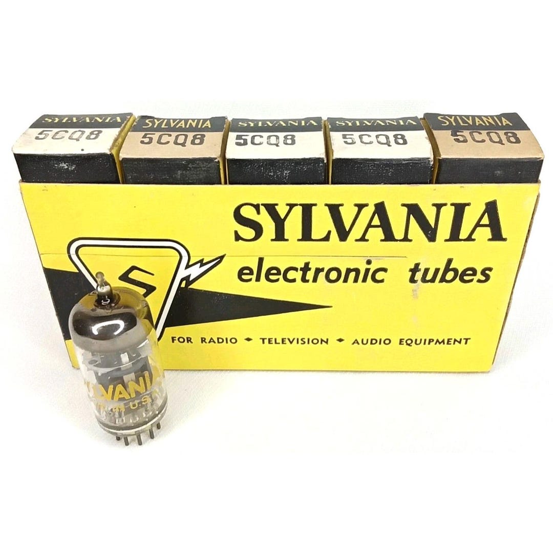 Antique 1940s Sylvania Electron Tube Model 5CQ8 With Original Box Set ...