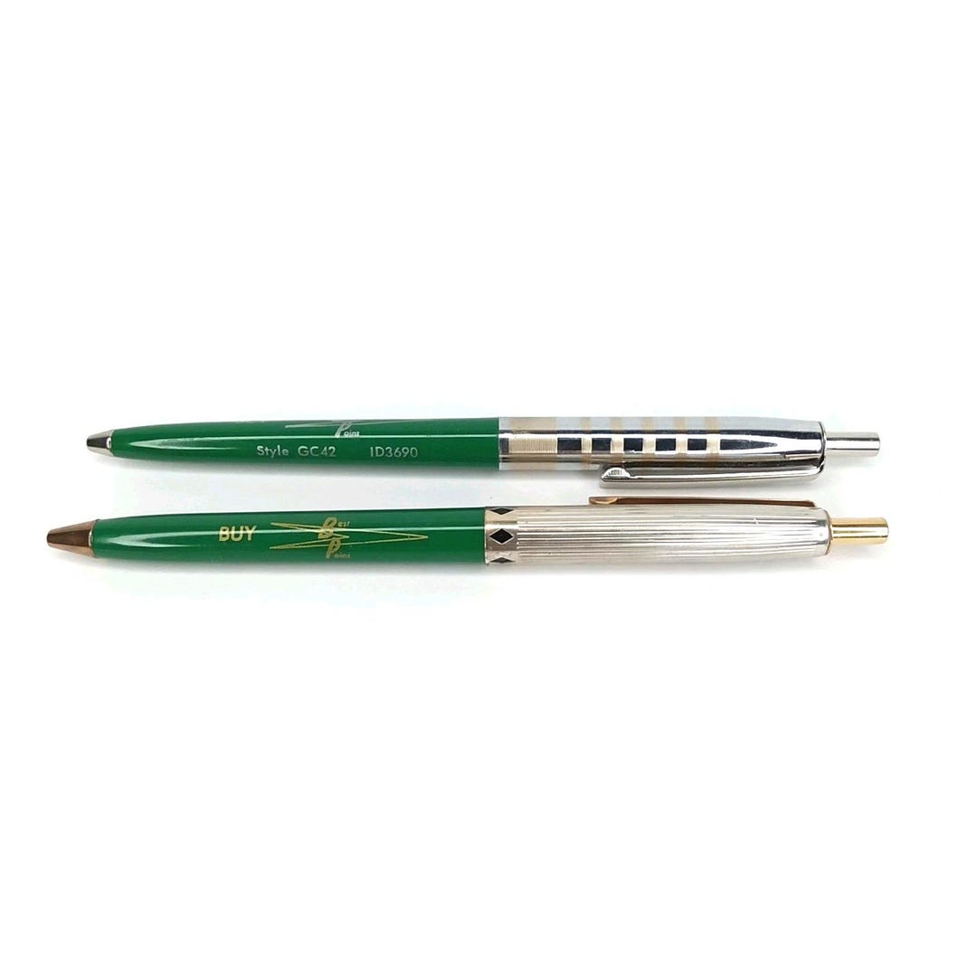 Vintage Point Pen Set, MCM Green Plastic Salesman Sample - Etsy