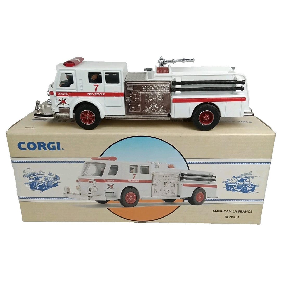Vintage Corgi Classic Fire Vehicles American La France Denver With Box ...