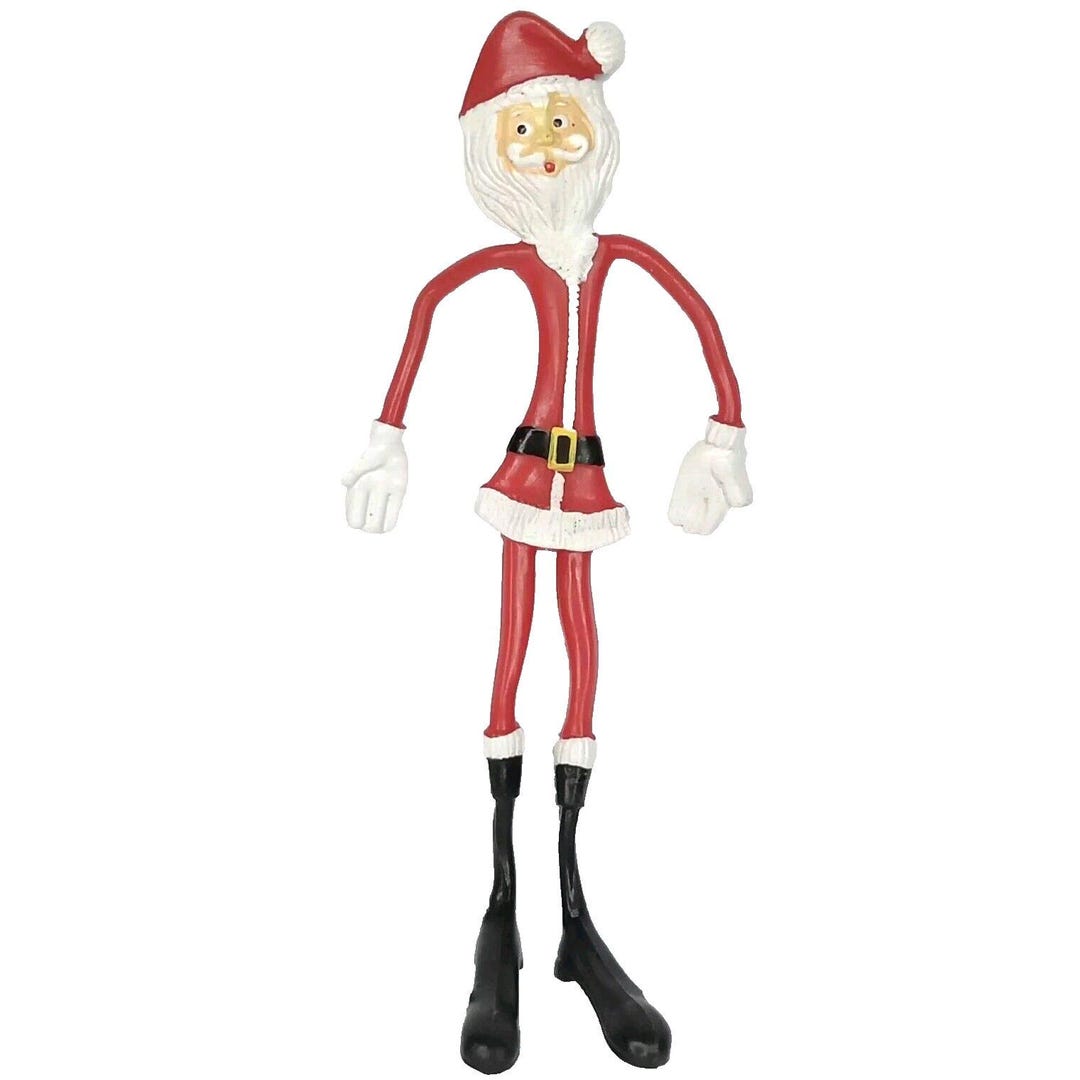 Christmas Santa Claus Bendable Rubber 1990s Holiday Decor - Etsy