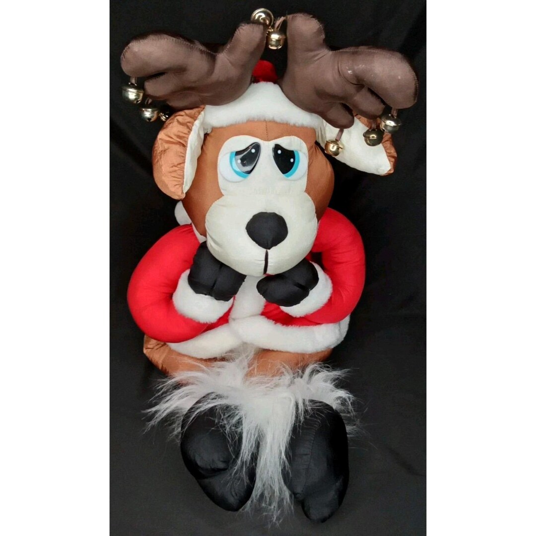 Vintage Christmas Plush Draft Stopper Shivers the Reindeer House of ...