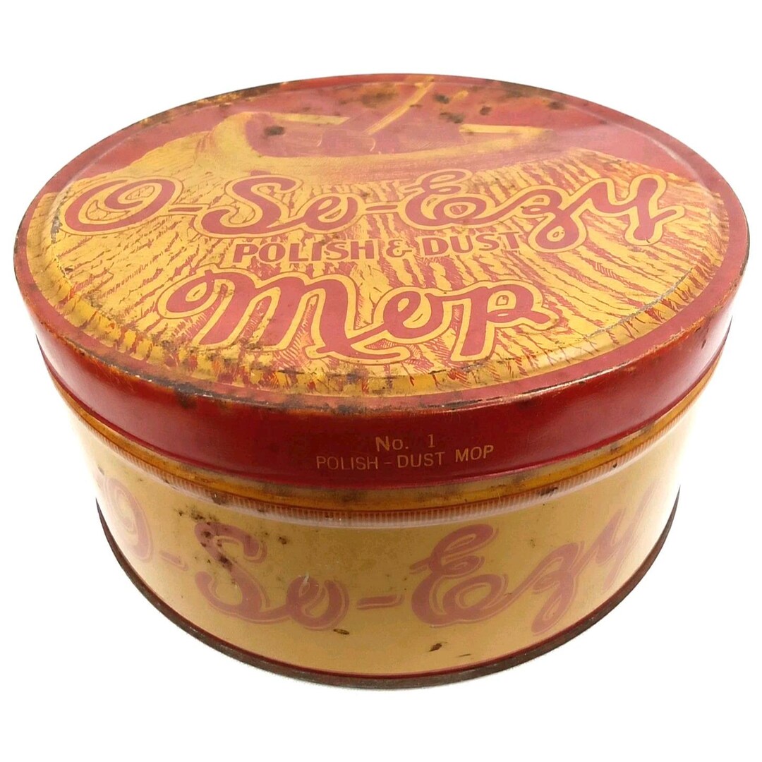Vintage O-so-ezy Polish Dust Mop Tin: 1930s Advertising Collectible - Etsy