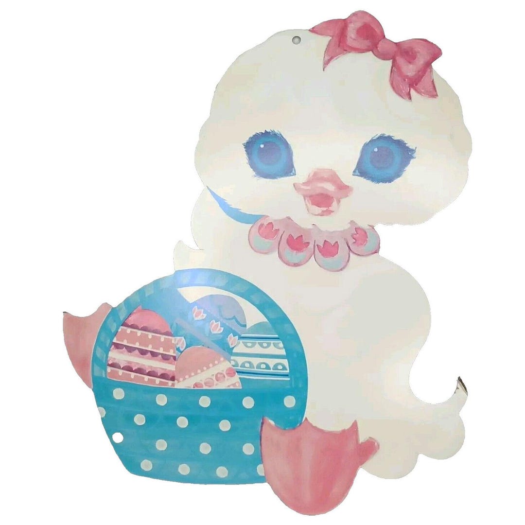 MCM Easter Chick Wall Hanging Cardstock Die-cut 1960s Holiday Decor - Etsy