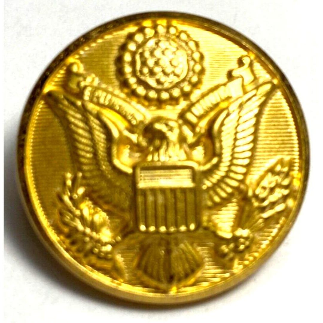 United States Army Brass Eagle Button Waterbury World War Militaria - Etsy