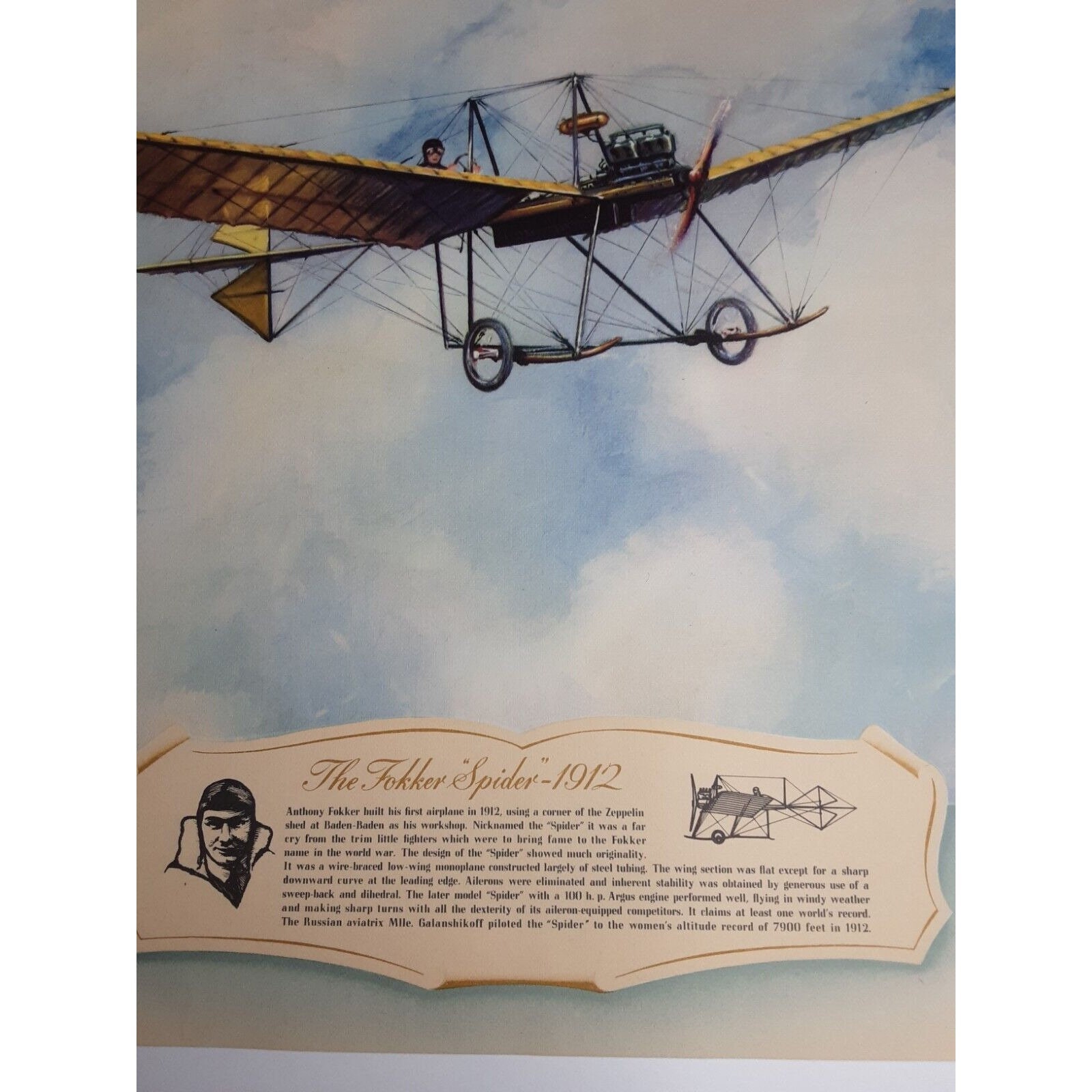 Charles Hubbell Aviation Art Thompson Products Lithograph - Etsy