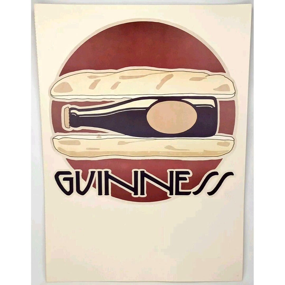 Guinness David Lance Goines Poster Four Color Process Art Print 1978 - Etsy