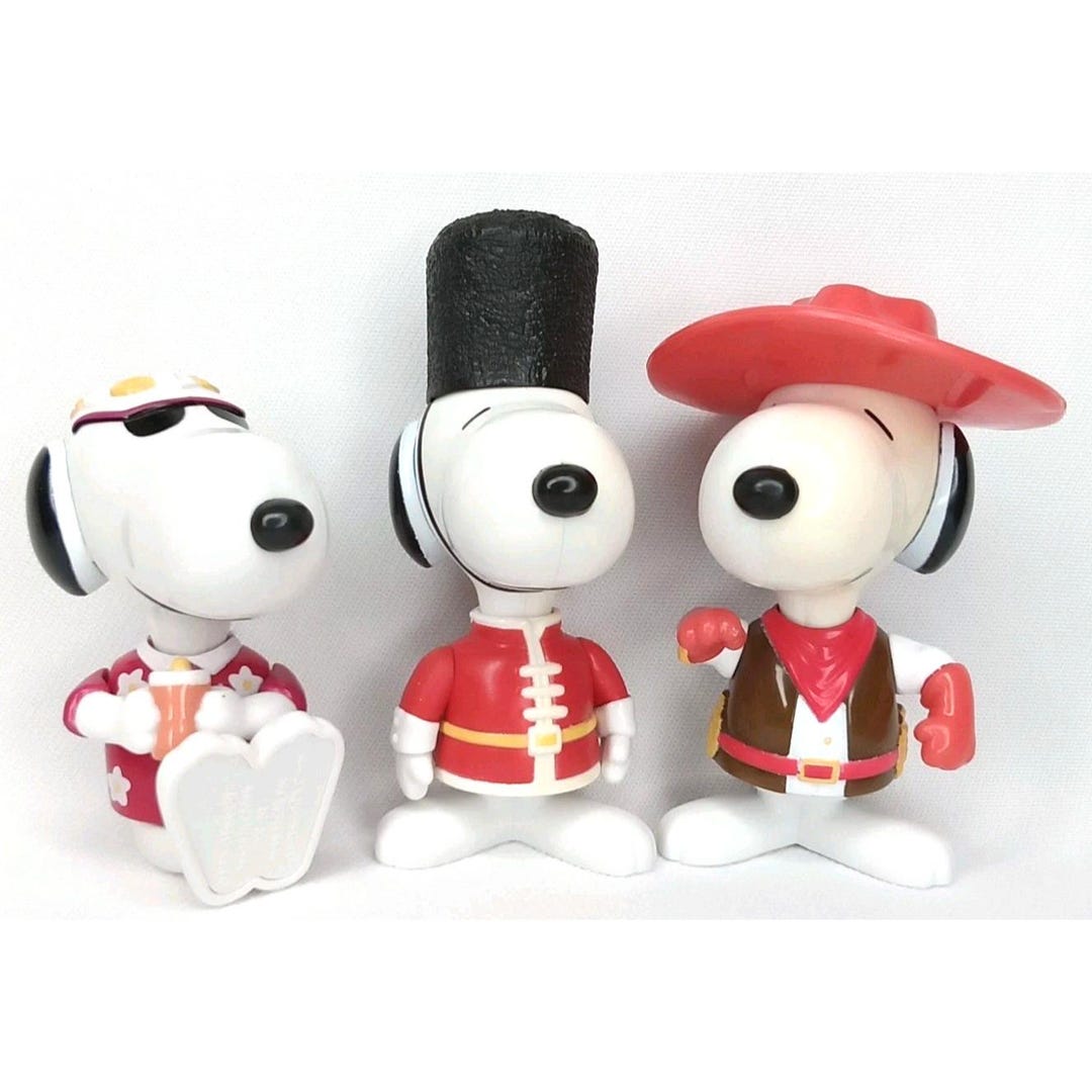 Vintage Mcdonald's Toy Lot of 3 Snoopy Around the World Peanuts Gang ...