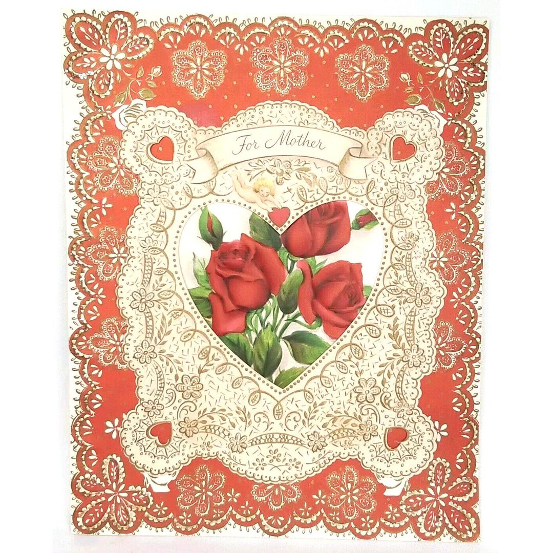MCM Valentine Hallmark Hall Brothers Jumbo Greeting Card for Mother - Etsy