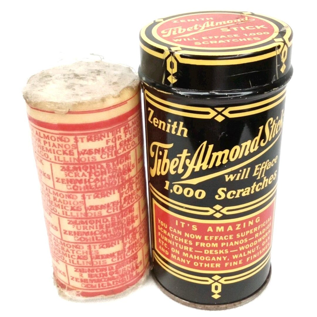 Antique Scratch Repair Zenith Tibet Almond Stick in Original Tin 1900s ...