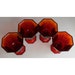 Independence Glass Ruby Juice Wine Glass Set of 4 Mid Century Modern ...