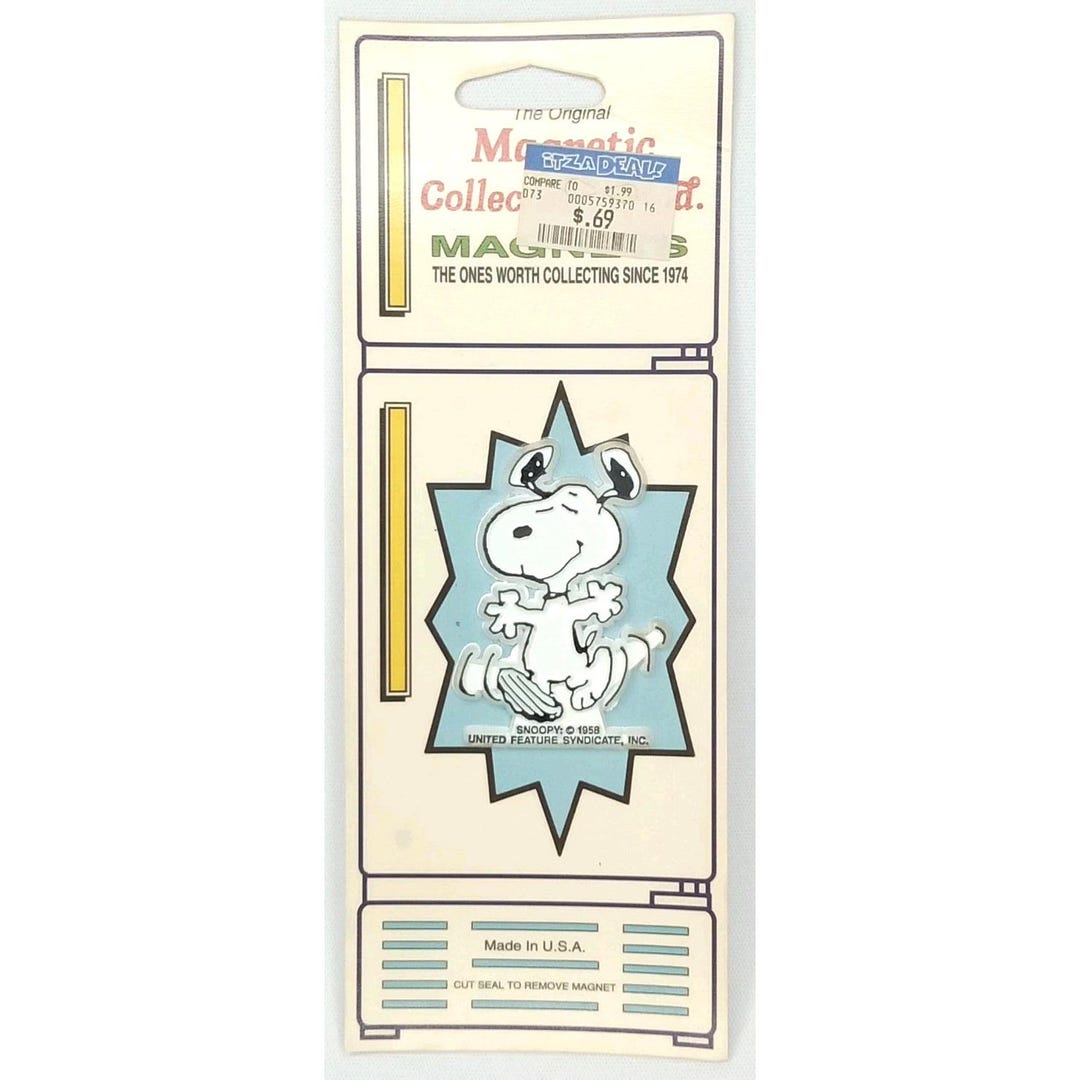 Vintage Magnet Snoopy Peanuts Gang Magnetic Collectables Sealed 1990s ...