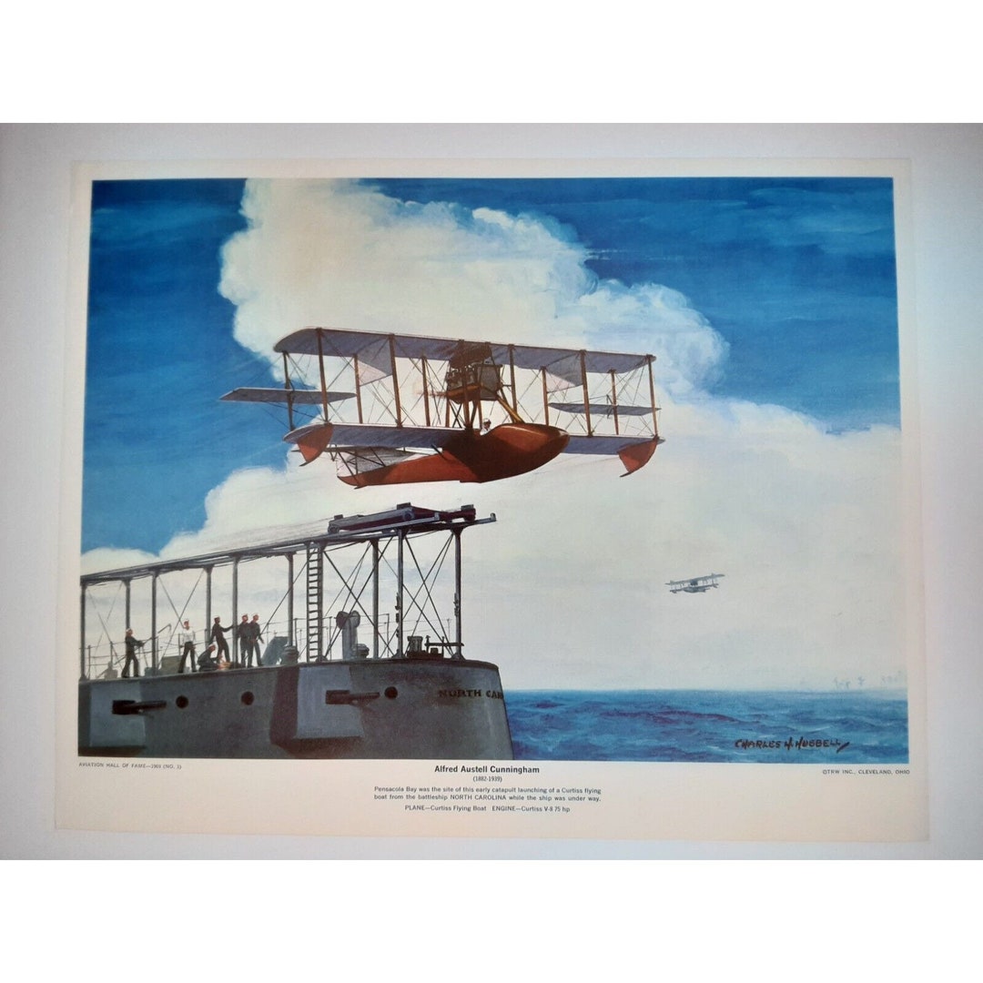 Charles Hubbell Aviation Art Hall of Fame Print Alfred Cunningham ...