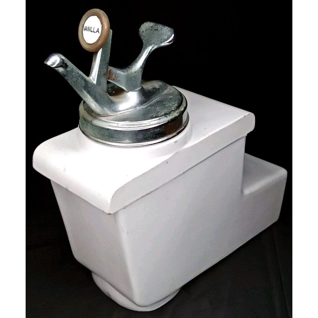 Depression Era Soda Fountain Dispenser Vanilla Walrus Mfg Decatur ...