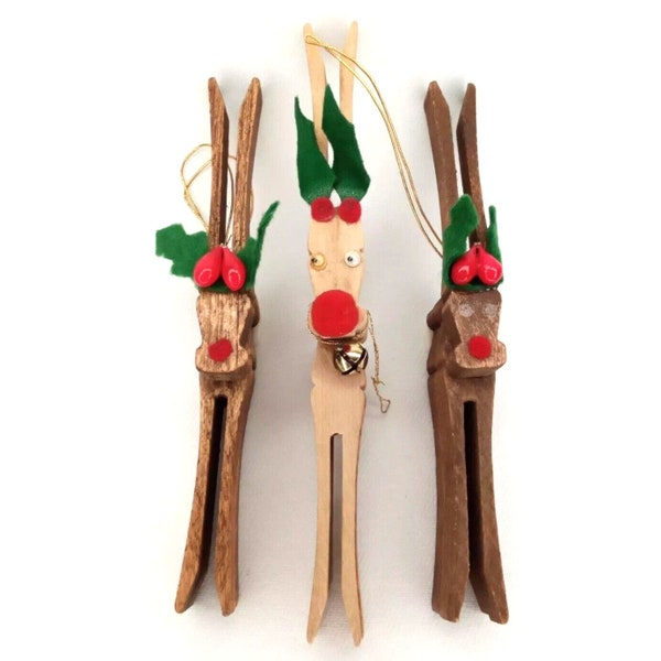 Clothespin Reindeer - Etsy