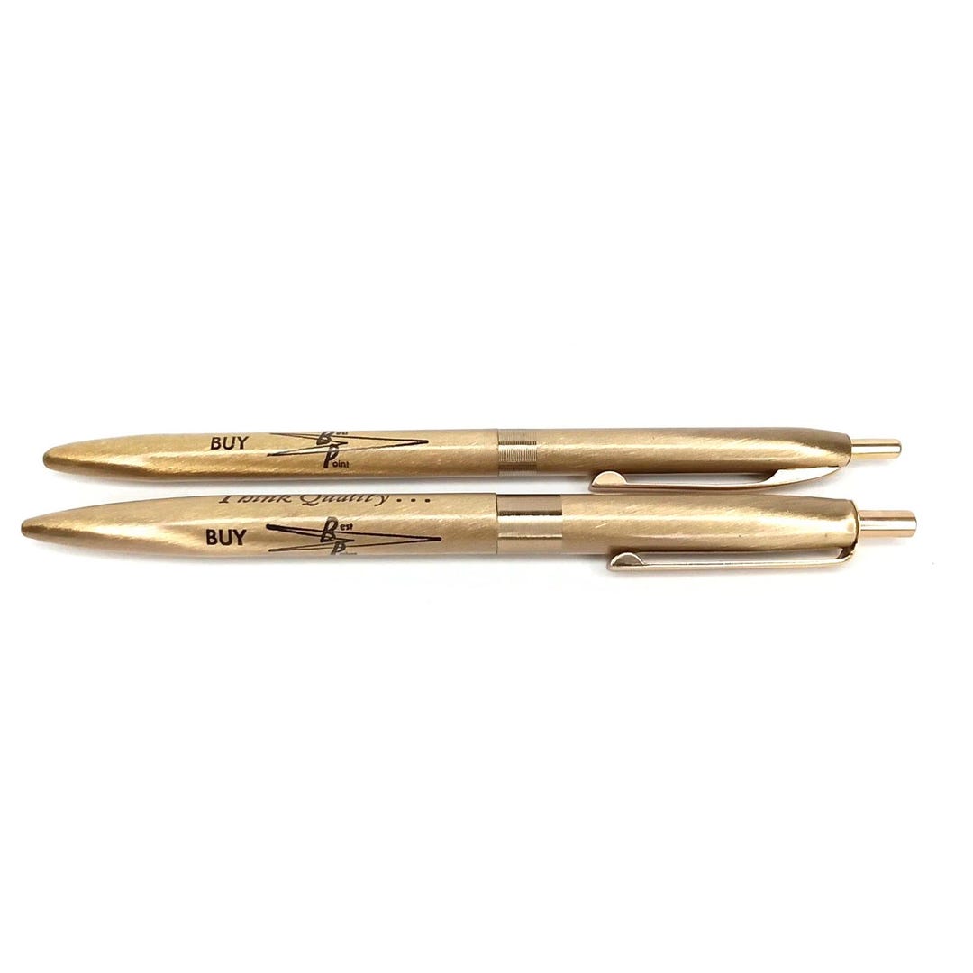 MCM Salesman Sample Advertisement Ballpoint Ink Pen Gold Metal Think ...