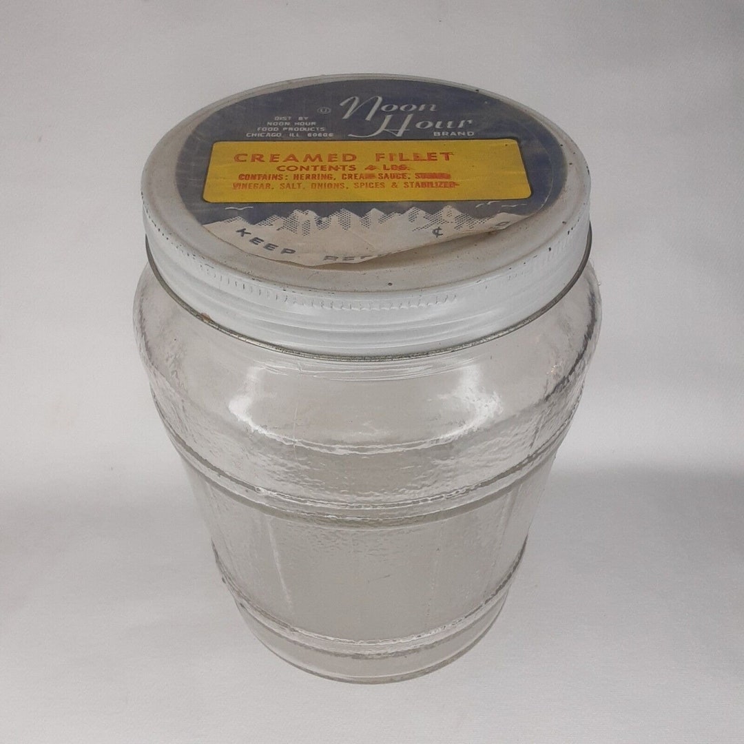 Advertisement Noon Hour Creamed Fillet Herring Jar and Lid New Old ...