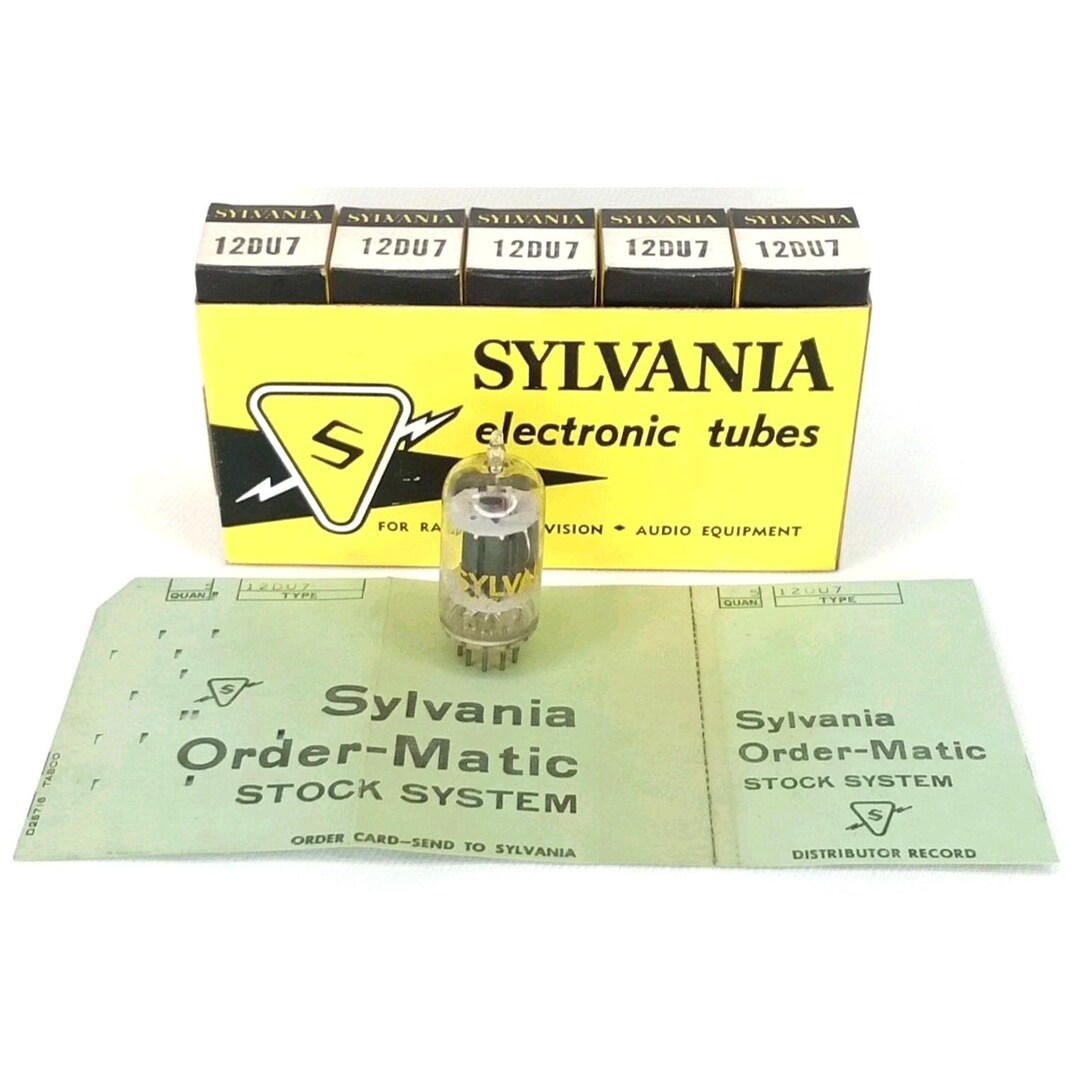 WWII Era Electronic Tube With Box Set of 5 Sylvania Model 12DU7 NOS ...