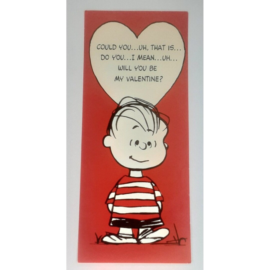 Valentine Card Hallmark Peanuts Linus Could You Uh That is Do You 1950s ...