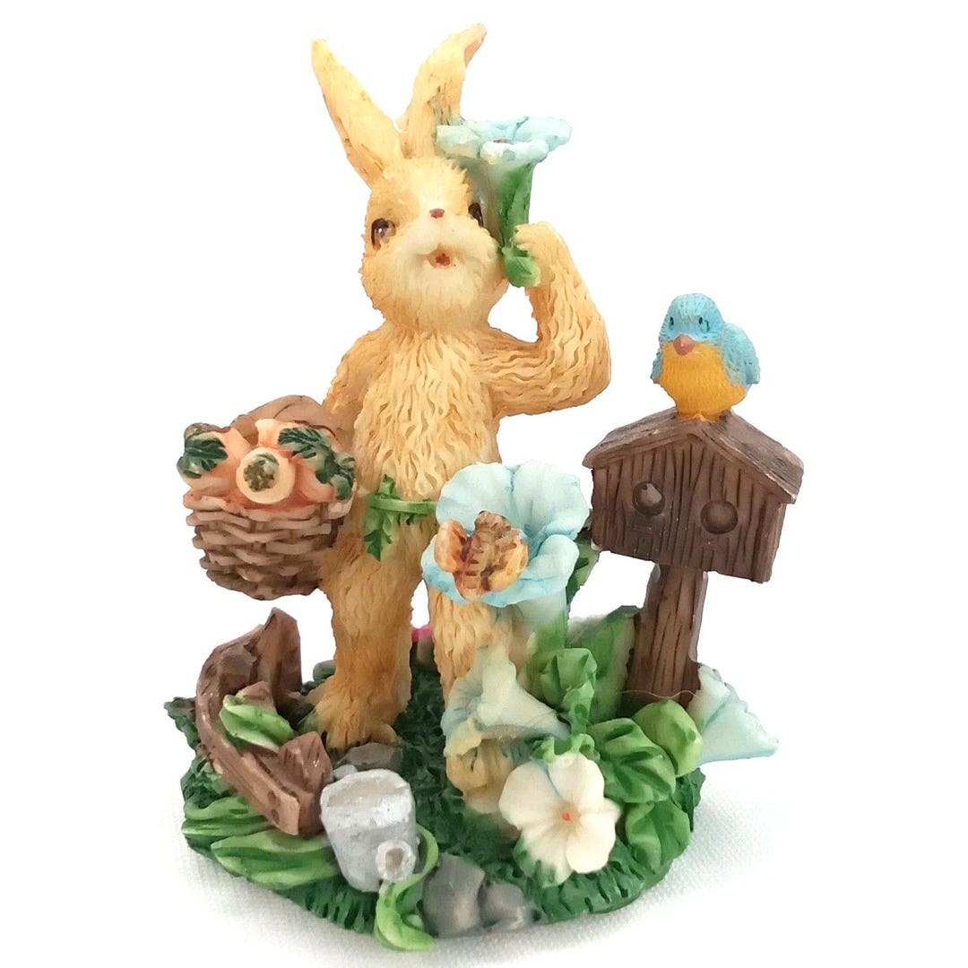 Vintage Easter Bunny Figurine 1990s Holiday Decor - Etsy