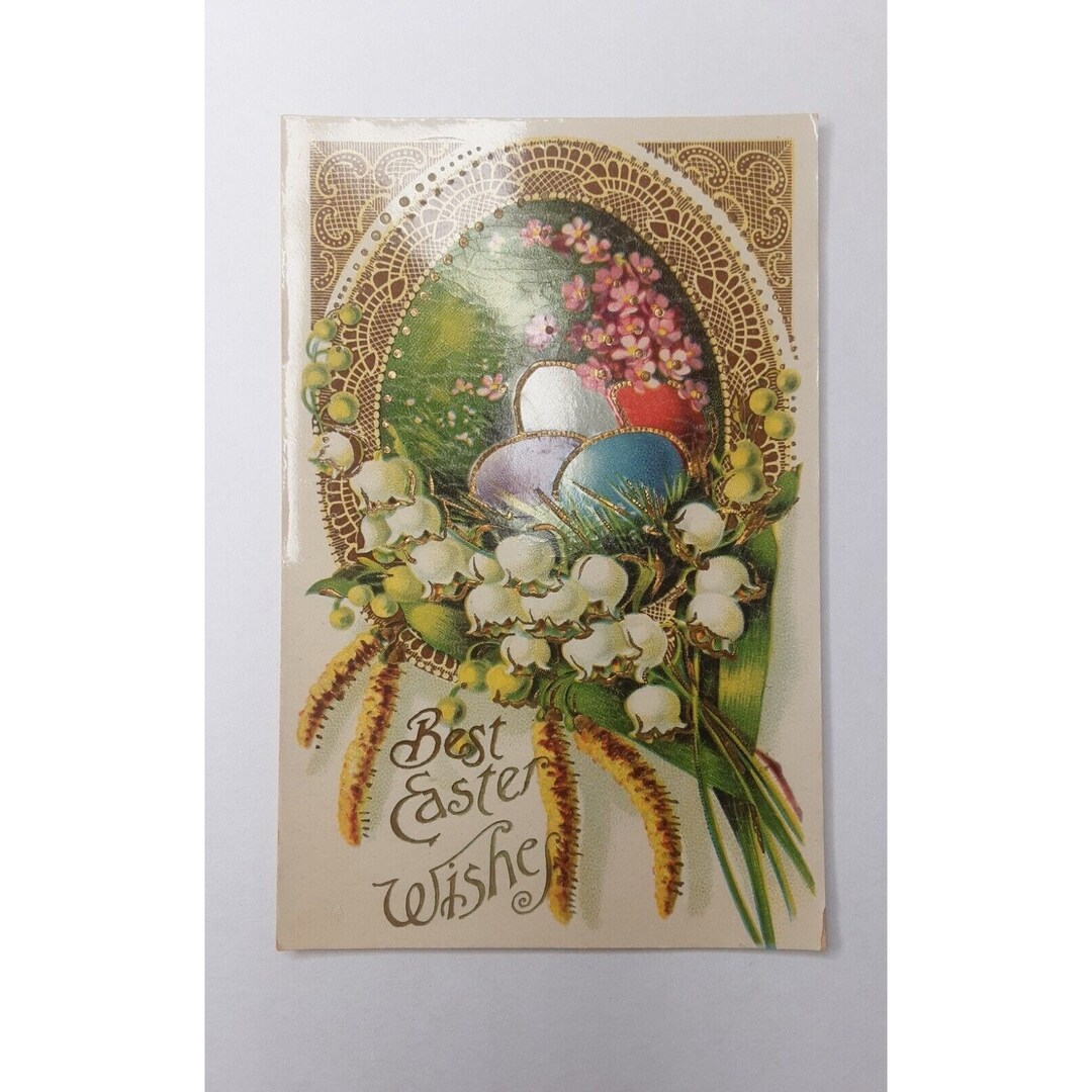 Easter Post Card Selmar Bayer Series 0706 Dyed Eggs Unused Unposted - Etsy