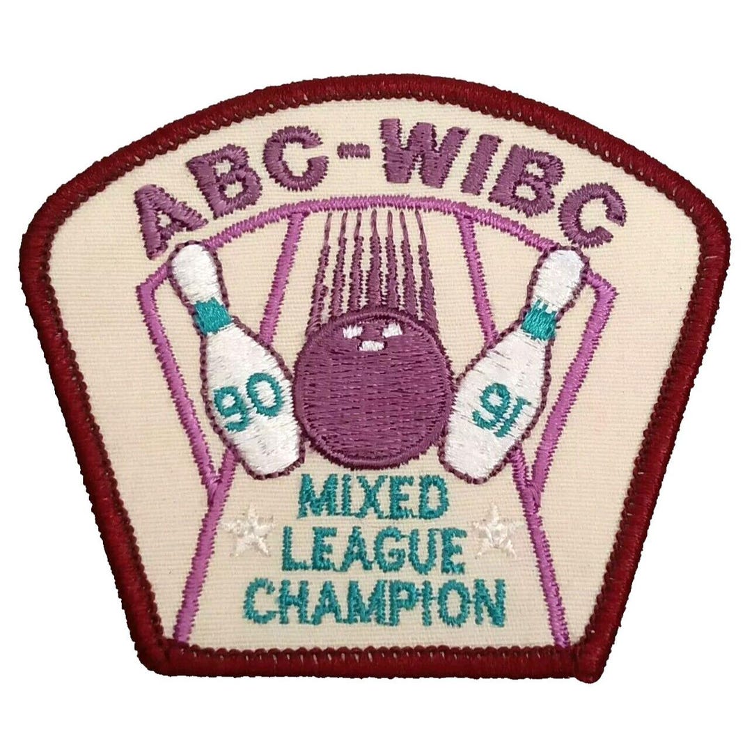 Bowling ABC WIBC 1990-1991 Mixed League Champion Vintage Embroidered ...