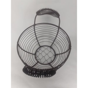 Metal Wire Basket Spiral Coil Handles Vintage Home Decor - Etsy