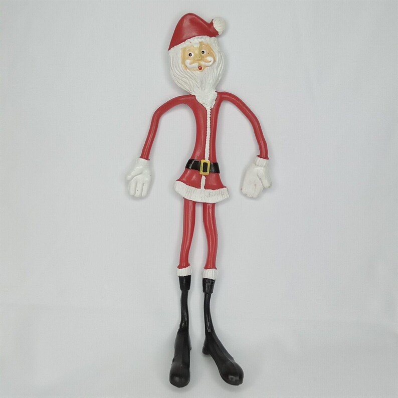 Christmas Santa Claus Bendable Rubber 1990s Holiday Decor - Etsy