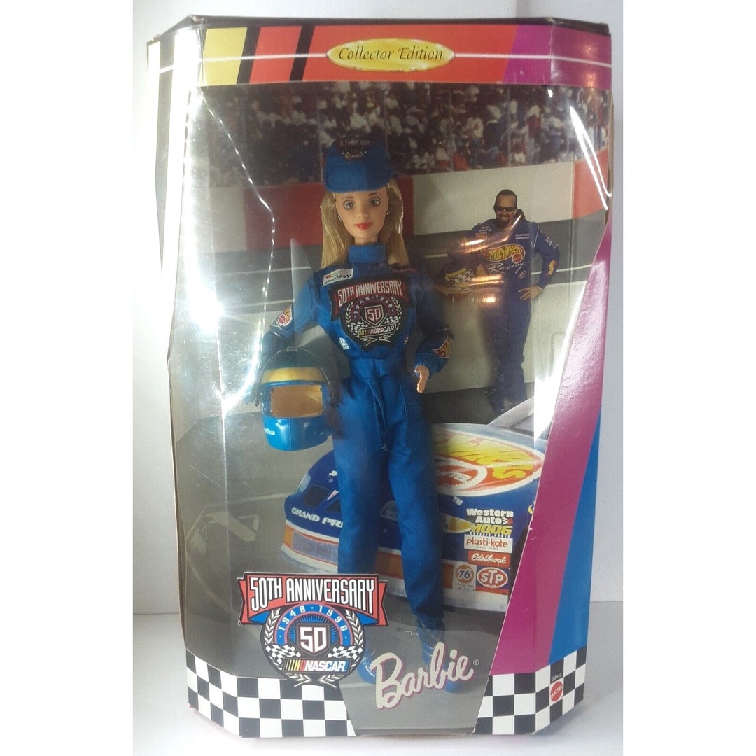 Barbie 50th Anniversary NASCAR Doll in the Original Box 1998 Vintage ...