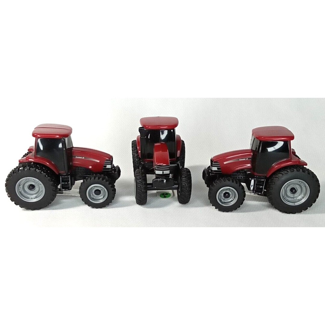 Ertl Case IH Tractor Set of 3 RC2 Brands Red Plastic Vintage Farm Toy ...