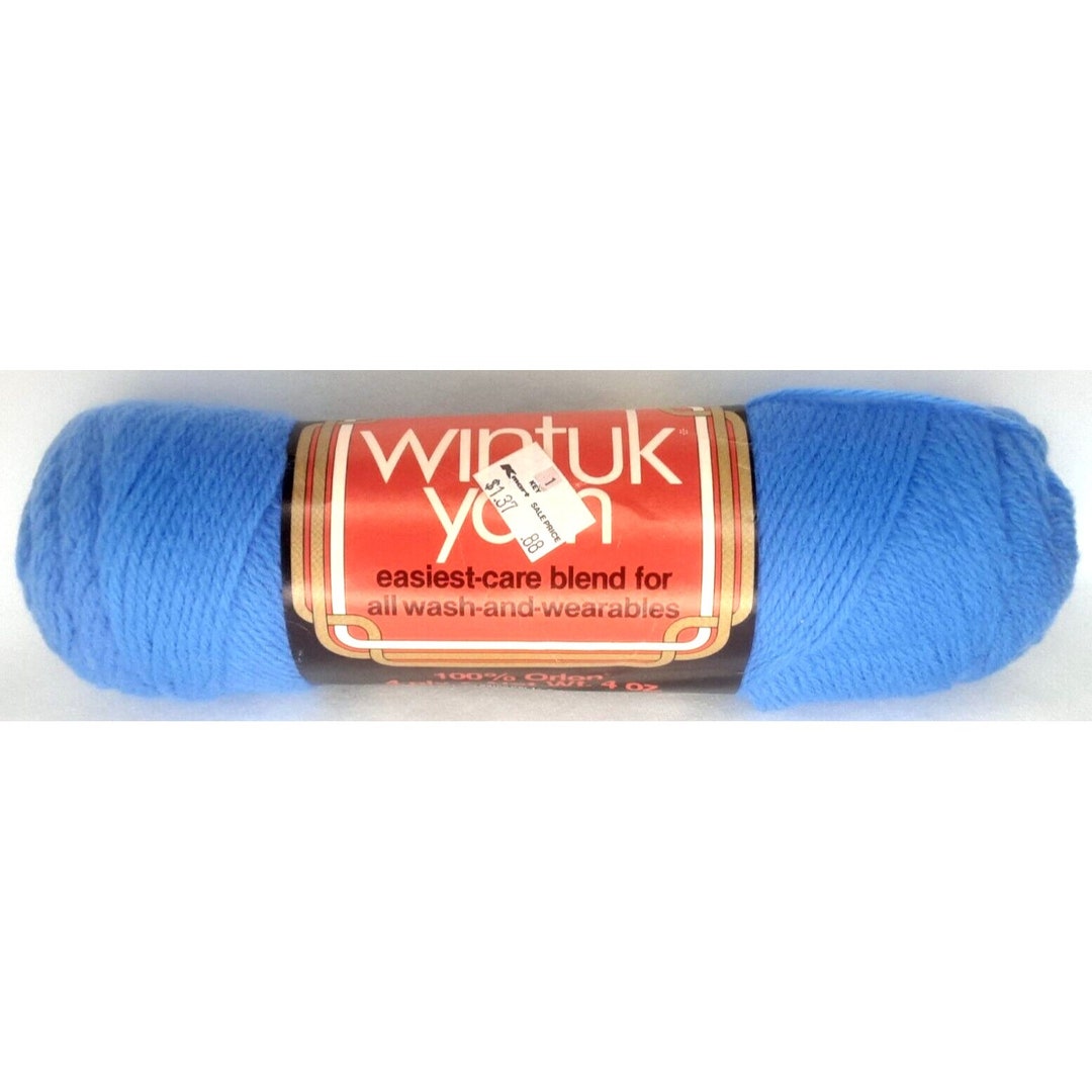 Yarn Wintuk Cornflower Blue Orlon 4 Ply 4 Ounce K-mart Vintage Sewing ...