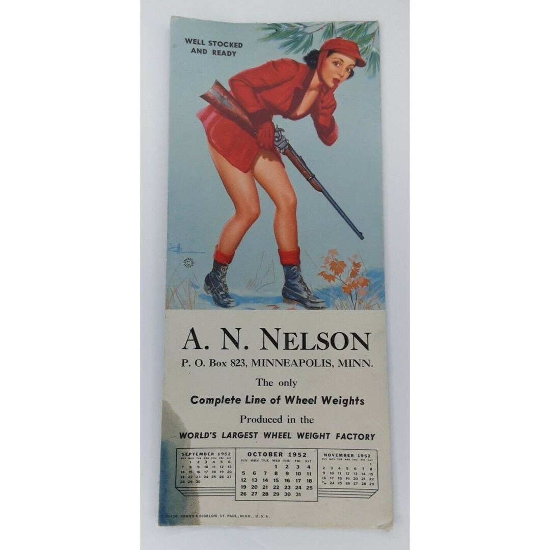 Advertisement Calendar Lithograph Nelson Wheel Weights Stocked - Etsy