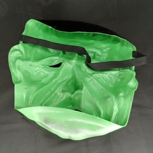 Halloween Monster Mask Green Face Vintage Trick or Treat Costume - Etsy